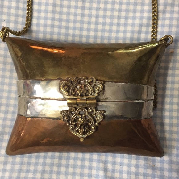 Vintage | Bags | Vintage Copper Silver And Brass Exotic Bag | Poshmark